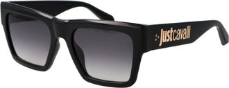 Just Cavalli Schwarze Kunststoffsonnenbrille