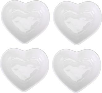 BESPORTBLE Herzförmiges Keramiktablett 4 Stück Leichtes Dekoratives Keramiktablett Für Schreibtisch Deko Und Foto Requisiten