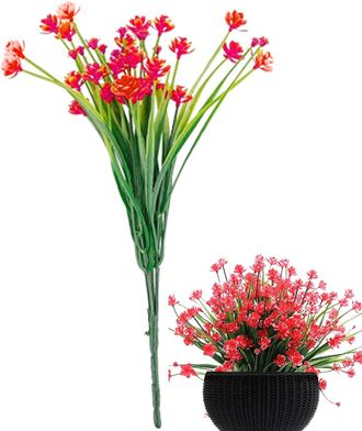 Generic UV -Widerstandsblüten - Künstliche Sträucher Im Freien, Realistische Kunstblüten | Sonnenschutz Plastikblumen Terrassen Pflanzgefäße, Frühlingsgartend