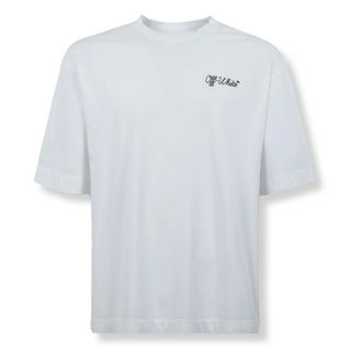 Off-white Homme, Tops, Blanc, Taille: L T-shirt Script Skate
