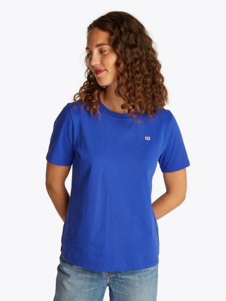 Tommy Hilfiger T-Shirt REG CONTRAST FLAG SS TEE mit Logostickerei