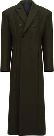 LGN Louis Gabriel Nouchi Doppelreihiger Manteau Mantel - Gr&uuml;n