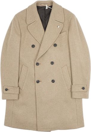 L.B.M. 1911 L.b.m. 1911, Homme, Manteaux, Beige, Taille: L Double-Breasted Manteaux