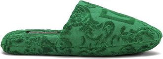 Dolce & Gabbana Slipper aus DG-Jacquard - Grün
