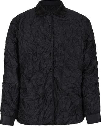 Maison Margiela Homme, Vestes, Noir, Taille: 3XS Veste Chemise Matelass&eacute;e