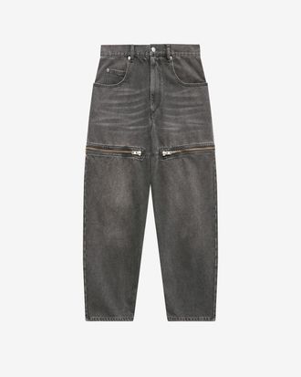 Isabel Marant Pantalon Salia - Femme - Noir D&eacute;lav&eacute; - Taille 34 - Marant &Eacute;toile