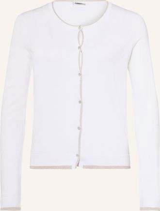 Liu Jo Liu Jo Strickjacke Mit Schmucksteinen Und Glitzergarn weiss