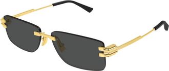 Bottega Veneta Lunettes de soleil - unisex - Accessoires - Jaune - Taille: 58 MM