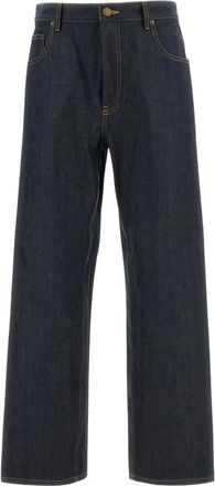 Thom Browne Homme, Jeans, Bleu, Taille: XL Wide Jeans