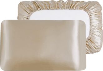 Generic 1pc Memory Elastic Band Kissenbezug Satin Seide Kissenbezug Einfarbig Kissenbezüge Kissenbezug Kissenbezüge(Champagne,20X30in)