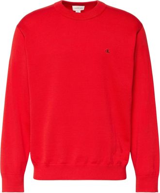Calvin Klein Herren Ls Ez Cotton Crewnk Sweater 12Gg Lv04Rc309G Pullover, RED (Adrenaline Rush), XL