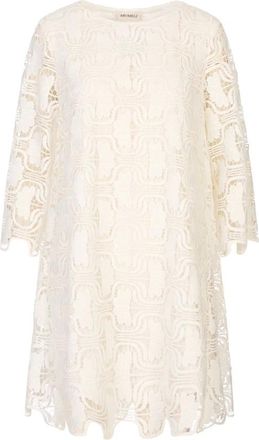 Meimeij Femme, Robes, Blanc, Taille: 38 FR Robe Courte en Dentelle