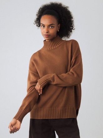 Honest Basics Strickpullover Mock-Pullover aus Bio-Baumwolle