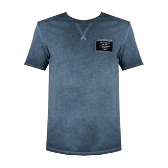 Guess T-shirt col rond - Homme - Tops - Bleu - Taille: 2XL