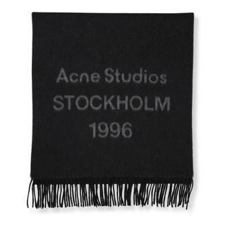 Acne Studios Homme, Accessoires, Noir, Taille: ONE Size Wide Logo Scarf