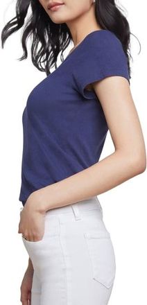 L'agence T-shirt manches courtes col V en coton