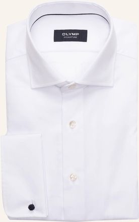 Olymp Olymp Signature Hemd Tailored Fit Mit Umschlagmanschette weiss