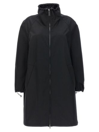 Marni Satin Parka Coat - Black