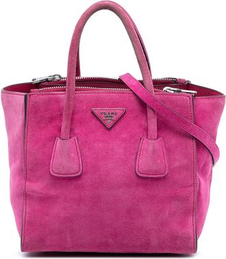 Prada Hobo Bags - Small Scamosciato Twin Pocket Satchel - Gr. unisize - in Gold - f&uuml;r Damen