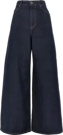 Max Mara jean &agrave; coupe ample - Bleu