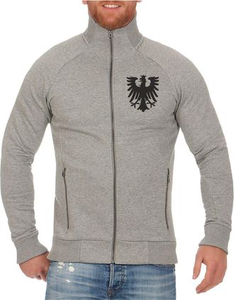 Spass Kostet Herren Jacke Sweatjacke Frankfurt Schwarz Weisser Block Heimatliebe Main Adler (mit Rückendruck) Größe S - 4XL