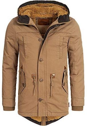 Indicode Hommes Barge Winter Jacket | Veste dhiver avec capuche et doublure teddy Cub XL