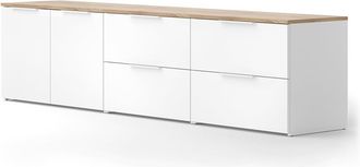 Vicco Wohnwand Wido, Weiß/Sonoma, 3 Teile
