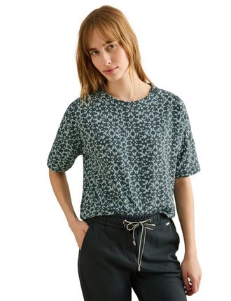 Cecil Damen T-Shirt mit Knopfdetail