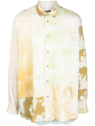 Magliano chemise en coton &agrave; imprim&eacute; graphique - Jaune