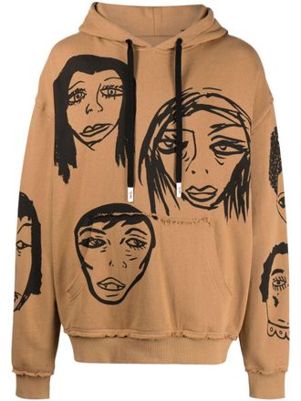 Haculla hoodie imprimé Theyre Watching - Marron