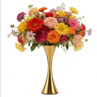 Generic Goldene Edelstahl-Kunstvase Mini zum Dekorieren von Zuhause, Wohnzimmer, B&uuml;ro