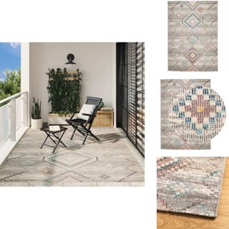 vidaXL Teppich arbizu Indoor und Outdoor Vintage-Design 240x340 cm - Wohnzimmerteppich - Outdoor-Teppich - Flurmatte - Treppenl&auml;ufer - Gem&uuml;tlichkeit - Home