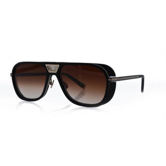 Matsuda Matte Gold Sonnenbrille mit Braunem Verlauf - - Accessories - Herren - Schwarzk - 55 MM