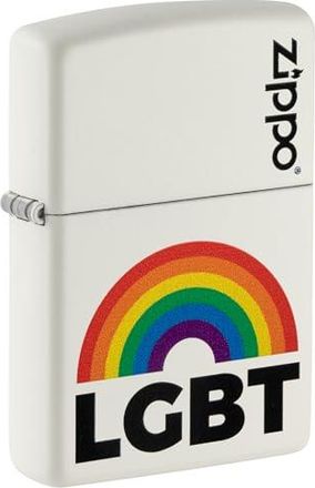 Zippo Sturmfeuerzeug - Zippo Rainbow, White Matte, Color Image - Nachfüllbar - Wiederverwendbar - Windfestes Design - Geschenkbox - Made in USA