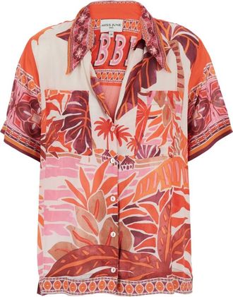 Miss June Femme, Chemises, Multicolore, Taille: 38/40 FR Shirt Reese