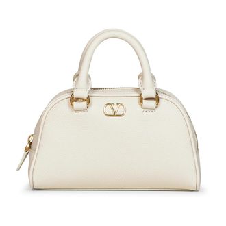 Valentino Garavani VLogo Signature Mini Bowling Bag - - Bags - Damen - Beige - ONE SIZE