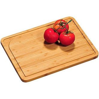 KESPER 58121 Schneidebrett 36x26x1,6cm aus Bambus, Braun, 36 x 26 x 1,6 cm