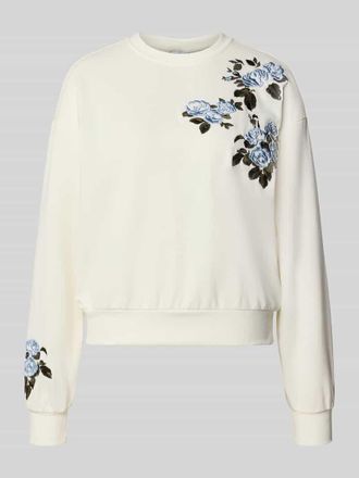 Pieces Relaxed Fit Pullover aus Baumwoll-Mix Modell FLOW