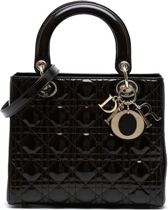 Dior Hobo Bags - Medium Patent Cannage Lady Dior - Gr. unisize - in Braun - für Damen