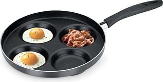 Tescoma Presto Bratpfanne Ø 24 cm, mit 4 Vertiefungen, Schwarz