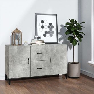 vidaXL Buffet gris b&eacute;ton 100x36x60 cm bois ding&eacute;nierie