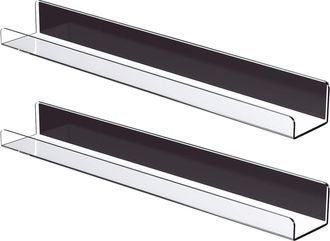 Generic Schwebende Regale f&uuml;r die Wand - Acryl Ausstellungsregal - Wiederverwendbare kleine Magnetablage | f&uuml;r Figuren Schallplatten Spielzeug K&uuml;hlschrank Bad