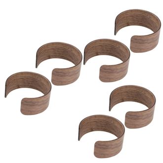 Cabilock 2st&uuml;cke Schutzh&uuml;lle Aus Walnussholz Hitzebest&auml;ndige Becherschutzh&uuml;lle F&uuml;r Glasbecher W&auml;rmeisolierende Unterlage Mit Rutschfestem Griff F&uuml;r Hei&szlig;getr&auml;nk