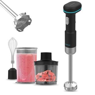 Cecotec Handmixer Tragbar Gleichstrommotor BlendGo Hand. 180W, Akku mit Ladezeit von 2 Stunden, 30 Minuten Verwendung, Batterieanzeige, Temp 60-96 ºC, Geschwi