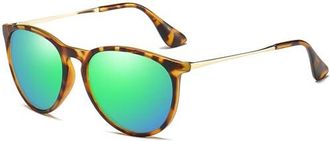 Generic Lunettes De Soleil Simples &Agrave; Monture Ronde For Hommes Et Femmes, Lunettes De Soleil De Vacances Quotidiennes(Green)