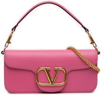Valentino Garavani Hobo Bags - Medium Calfskin VLogo Loco Satchel - Gr. unisize - in Gold - f&uuml;r Damen