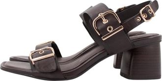 Tamaris Femme, Chaussures, Brun, Taille: 38 EU Sandale &agrave; Talon en Cuir
