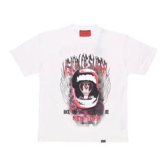 Vision Of Super Vision OF Super, Homme, Tops, Blanc, Taille: XL Cobra Mouth Print Tee White Mens T-Shirt