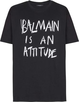 Balmain Homme, Tops, Noir, Taille: M T-shirt imprim&eacute;