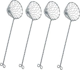 KELA Fondue Siebe Set 4 Stück TAMIS, Edelstahl Fonduesieb 22,5 cm, Edelstahl 18/10, Hot Pot Zubehör, Fondue Körbchen für Gemüse, Fisch und Fleisch